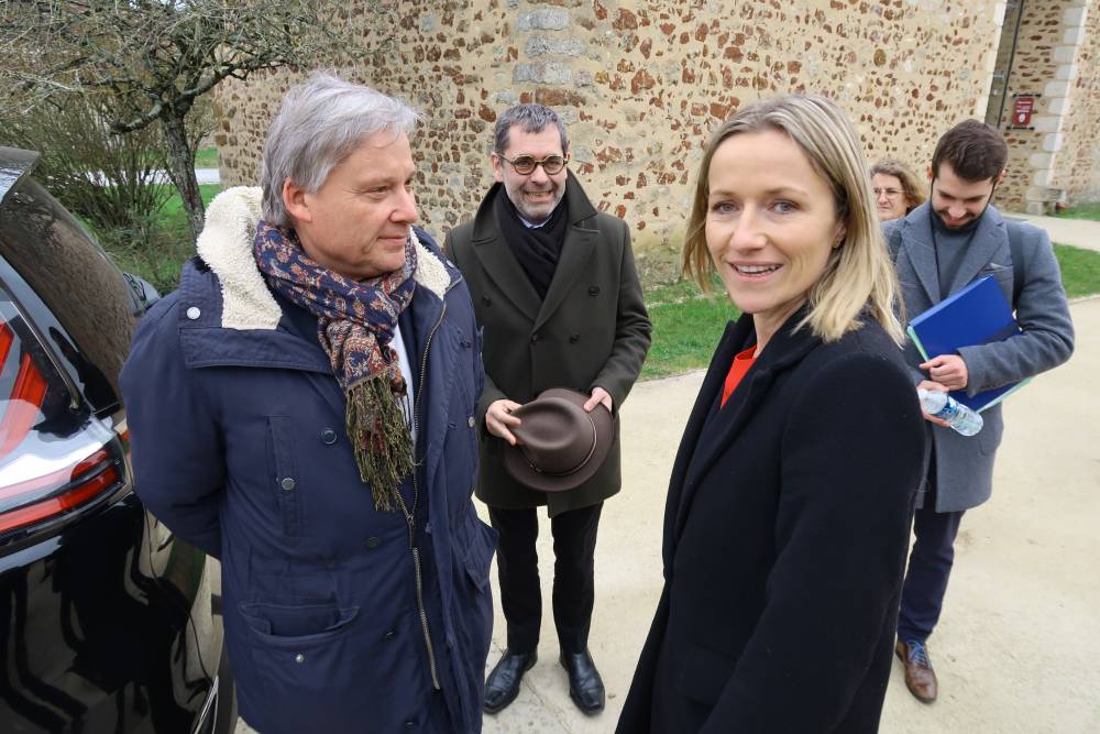 Venue de la secrétaire d'Etat Bérangère Couillard au Parc de la Brenne ...